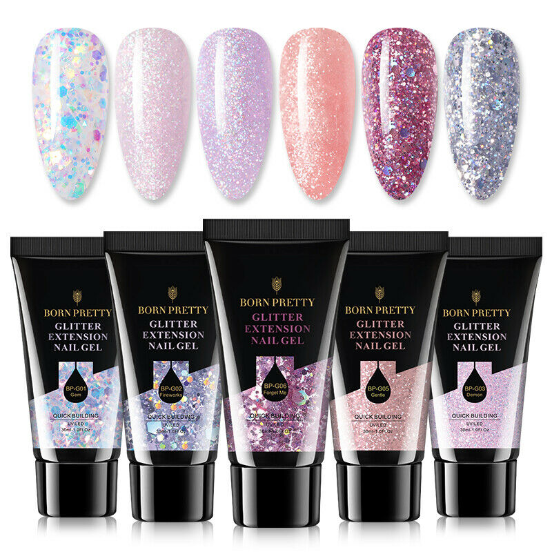 "Glitter" PolyGels (30ml) by BORN PRETTY – PolyGel Nails UK