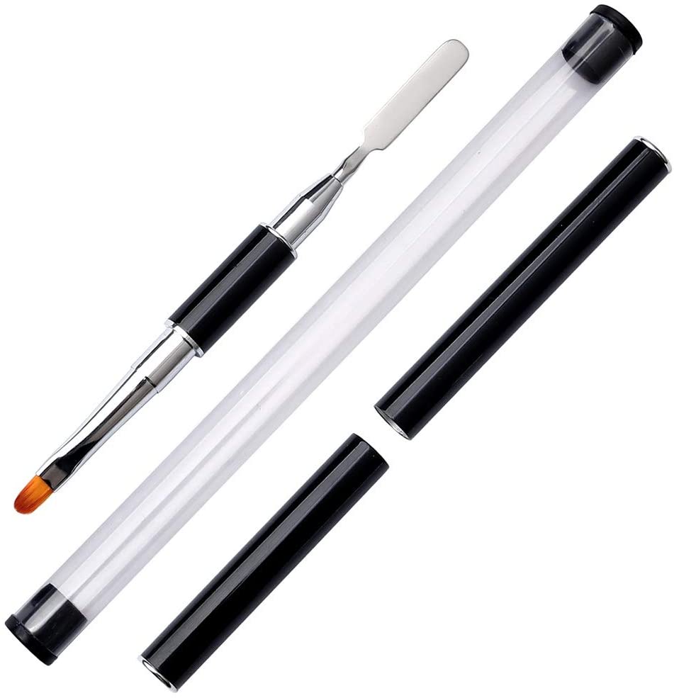 Dual-Ended Nail Tool (Spatula & Brush) – PolyGel Nails UK